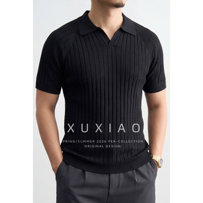 XUXIAO短袖复古男士老钱T恤