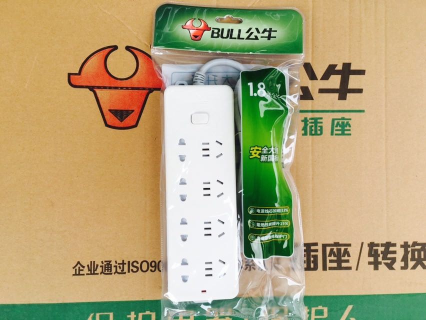 公牛插座 GN-403插座排插接线板插线板拖线板超大间距 8孔1.8米_虎窝淘