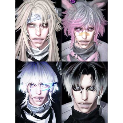 限量 4款 仿生 Schemer 拂柳闻笛 逆水寒手游捏脸男通用