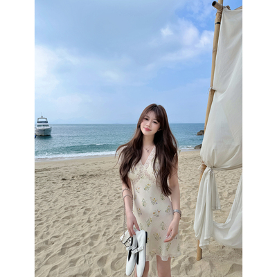 【AHY】双版本花印花碎花连衣裙