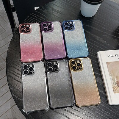 适用谷歌Pixel 10A 11Pro XL 9A 9Pro XL 四角闪粉防摔电镀手机壳 谷歌8 8A 8PRO 7A 7PRO 闪粉防摔TPU保护套