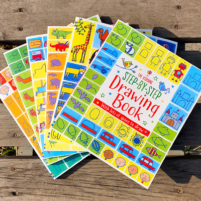 英文儿童分步学简笔画入门绘画本