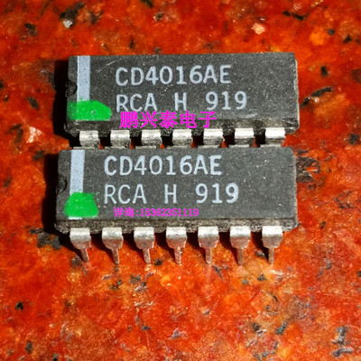 CD4016AE  CD4016BE  MC14016BCP 进口双列14直插脚PDIP封 CD4016
