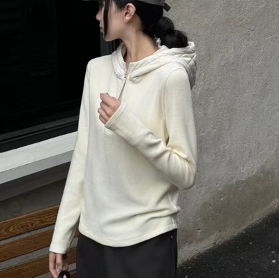 【小敏推荐】25冬季新款菱形格连帽上衣JJ24355