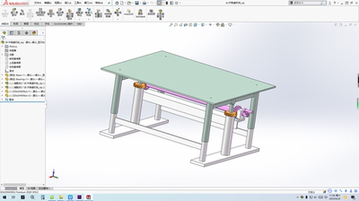 38.solidworks运动仿真视频教程36.升降桌机构