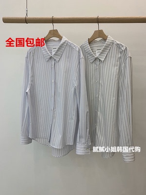 韩国东大门代购 MONIQUE 春新 春新 条纹衬衫