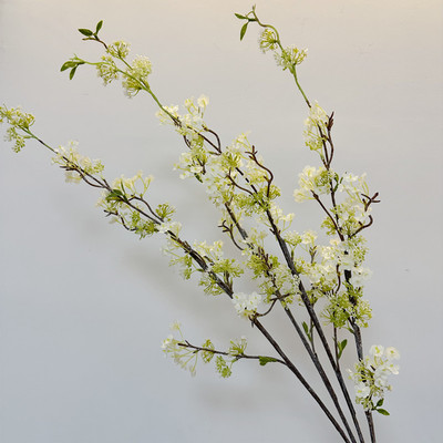 仿真雪柳长枝落地花材软装搭配