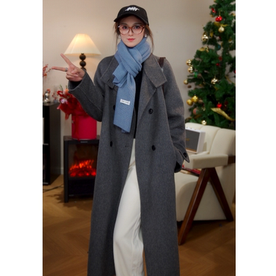 双面羊毛大衣中长款宽松气质百搭高贵韩系慵懒韩系秋冬新款