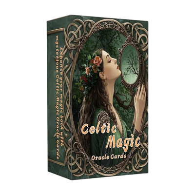 初学者Celtic Magic Oracle凯尔特魔-法神谕 天地盖12X7英文卡牌