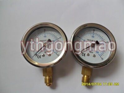 进口款式压力表YN-63 0-200bar/20mpa 水压表，油压表，气压表