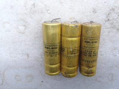 法国 SIC-SAFCO RELSIC CO33系列 40v 4700uf 金装轴向音频电容