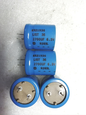 全新库存货 美国西电KS21936系列 6.3v 2700uf 立式铜脚发烧电容