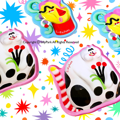 SillyPark原创可爱猫咪气囊支架