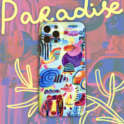 sillypark原创小众亮面孔手机壳