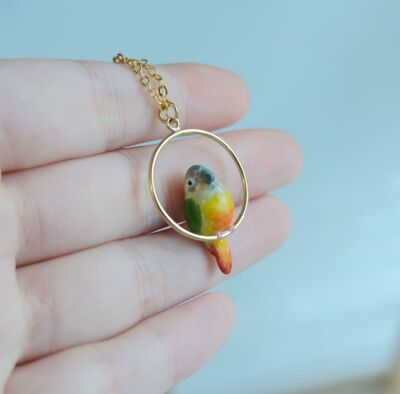 Je·Quinta迷你鹦鹉造型项链