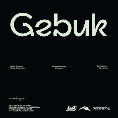 3SD3抽象高级简约好看的艺术不规则潮流先锋大标题PSAI英文字体包