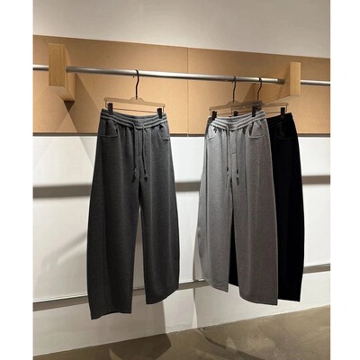 秋冬重磅加厚休闲裤弯刀裤男卫裤