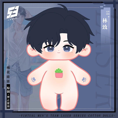 原创laser林致20cm棉花娃娃男团周边玩偶公仔男娃骨架送朋友礼物