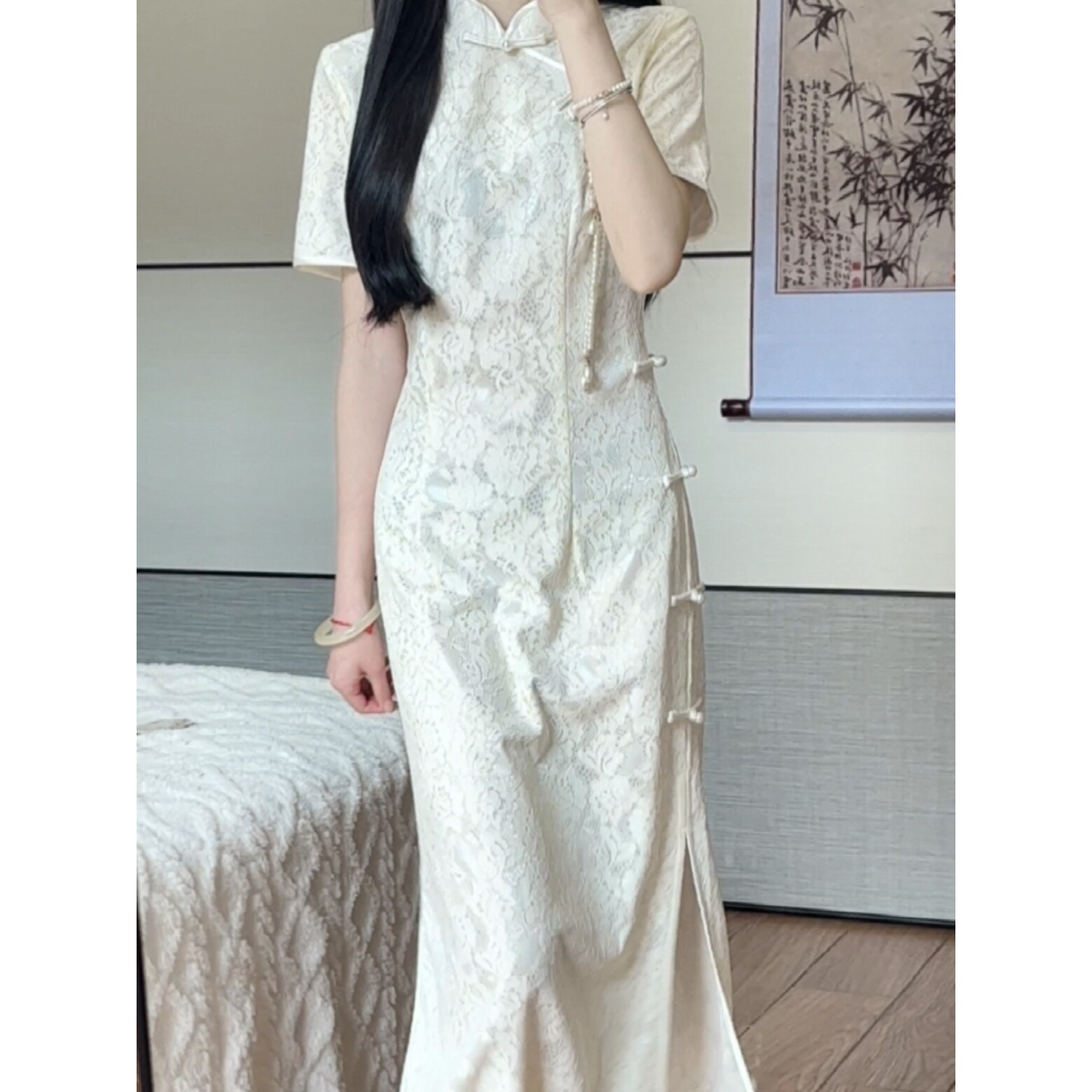 织造局新中式复古国风旗袍年轻款高端气质汉服连衣裙两件套2025新