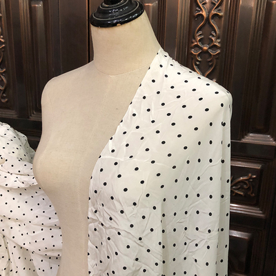 桑蚕丝大牌风真丝双绉剪米服装料