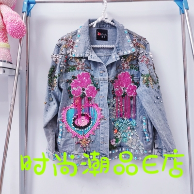 E00378设计款时尚潮牌欧美范网红马夹达人定制个性炸街牛仔衣外套