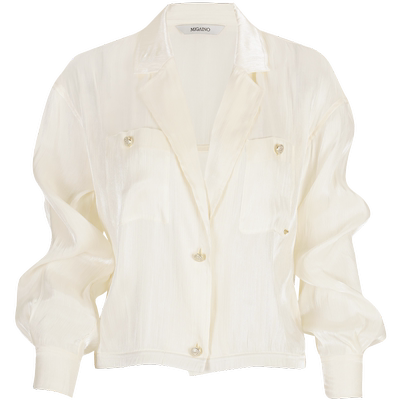 Migaino曼娅奴女装春秋季新款小众设计感空调衫轻薄短款休闲外套