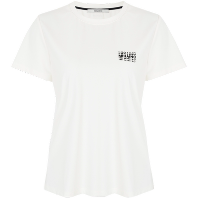 Migaino曼娅奴女装早秋款圆领修身正肩多巴胺T恤MO32RA004