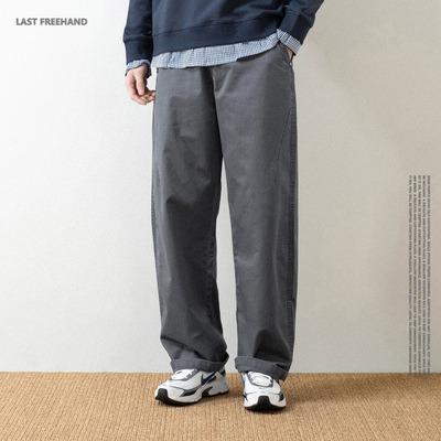 LFH写意日系春秋阔腿直筒休闲裤