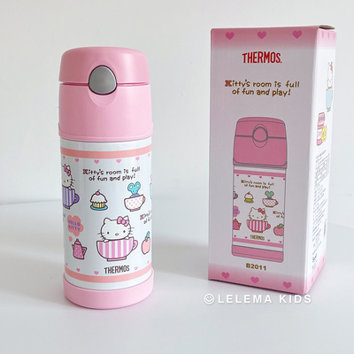 台湾膳魔师THERMOS hellokitty联名限定款儿童保温杯宝宝吸管水杯