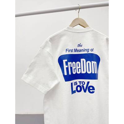 Upscale潮人 口碑系列！背后大字母印花宽松日系复古纯棉短袖男