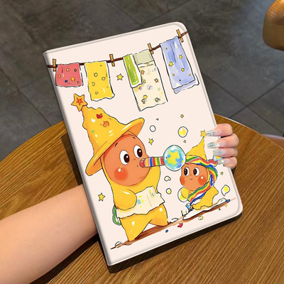 星星人吹泡泡适用于iPad7/8/9代卡通air/6平板壳第10代10.9英寸可爱壳保护套苹果11代A2197迷你6/7