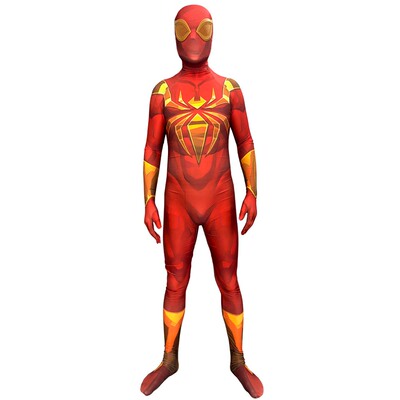 男款Rivals争锋钢铁蜘蛛侠连体紧身衣Iron Spiderman Cosplay服