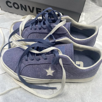 CONVERSE匡威OneStar蓝紫色低帮复古男女轻便休闲帆布板鞋A07622C