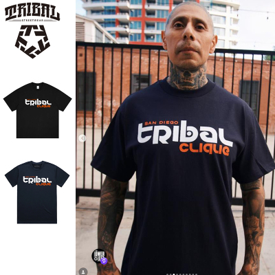 TRIBAL美式复古重磅涂鸦T恤