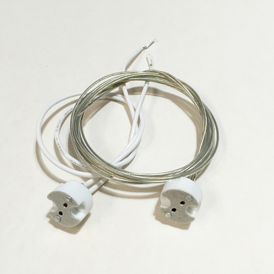 GU5.3G6.35灯头MR11MR16射灯专用石英灯座灯头天花射灯透明灯脚线