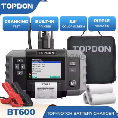 TOPDON BT600 12V 24V Car Battery Tester Truck Charging Crank