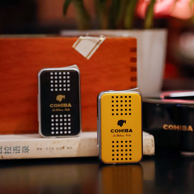 COHIBA充气雪茄打火机直冲多功能蓝焰防风便携礼盒
