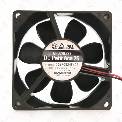 日本三洋 8CM 8025 109R0824F402 24V 0.06A 变频器电源散热风扇