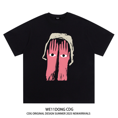 WE11DONECDG卡通印花短袖t恤