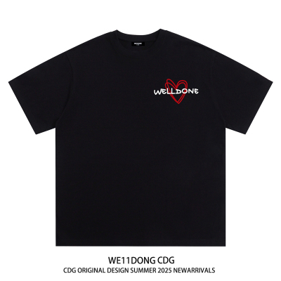 WE11DONECDG纯棉短袖T恤男女