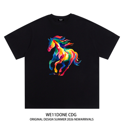 WE11DONECDG彩色小马短袖t恤