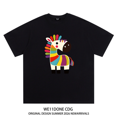 WE11DONECDG彩色小马短袖t恤