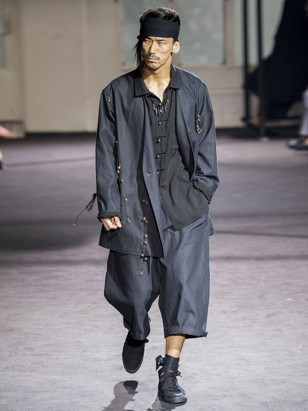 LT.yohji山本风走秀look5新款中式棉麻盘扣衬衣宽松复古禅意衬衫