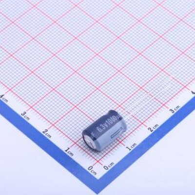 ERR0JM102F12OT 直插铝电解电容 1000uF ±20% 6.3V 插件,D8xL12m