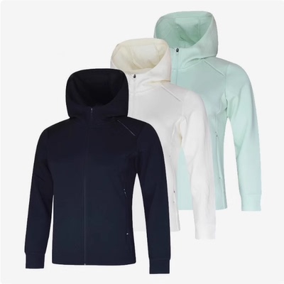 361度运动外套女士卫衣开襟长袖休闲连帽上衣秋季新款562432001A