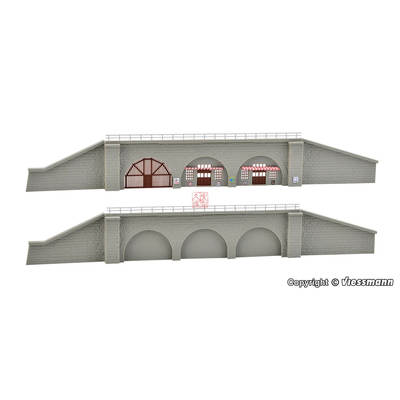 久安铁道沙盘建筑模型1:160N比例KIBRI 37671 石桥的外立面 2片