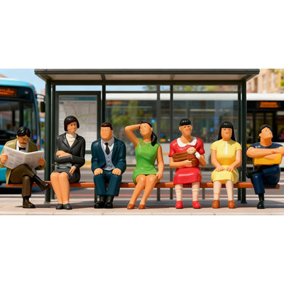 久安铁道 仿真人物 微缩小人 1:87 PREISER 10573 坐着的中国旅客