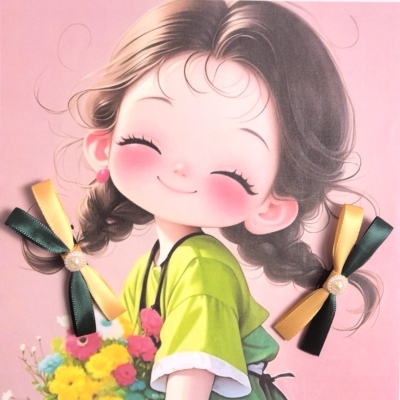 1098法式百搭蝴蝶结发夹黑色女半扎发后脑勺中号发卡发饰女孩头饰