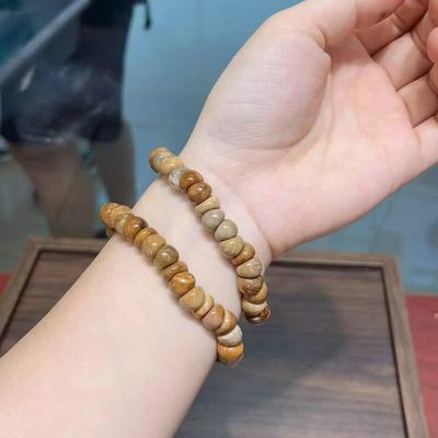 精品高抛妖花库克蒜瓣大肠手串单圈文玩手持念珠佛珠手链配饰