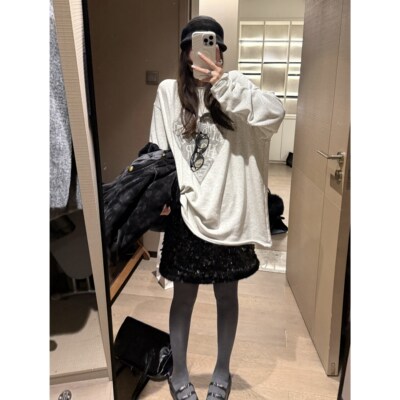 原创正版爱心印花宽松T恤